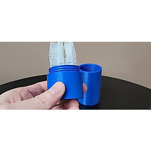 Eye Drop Vials Holder - Seven (7) Eye Drop Vials - Round Screw On Lid - Znet3D (Blue)