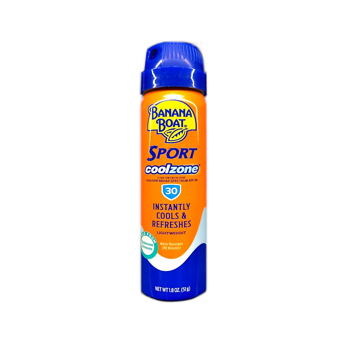 Banana Boat Sun Screen Sport Spray SPF 30 UltraMist Coolzone 1.8 oz (Travel Size), 2 units