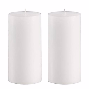 Citronella Pillar Candles Set of 2 - Mosquito Repellent 3x6 Scented Unscented - Burning time 60 Hour - Indoor Outdoor Patio