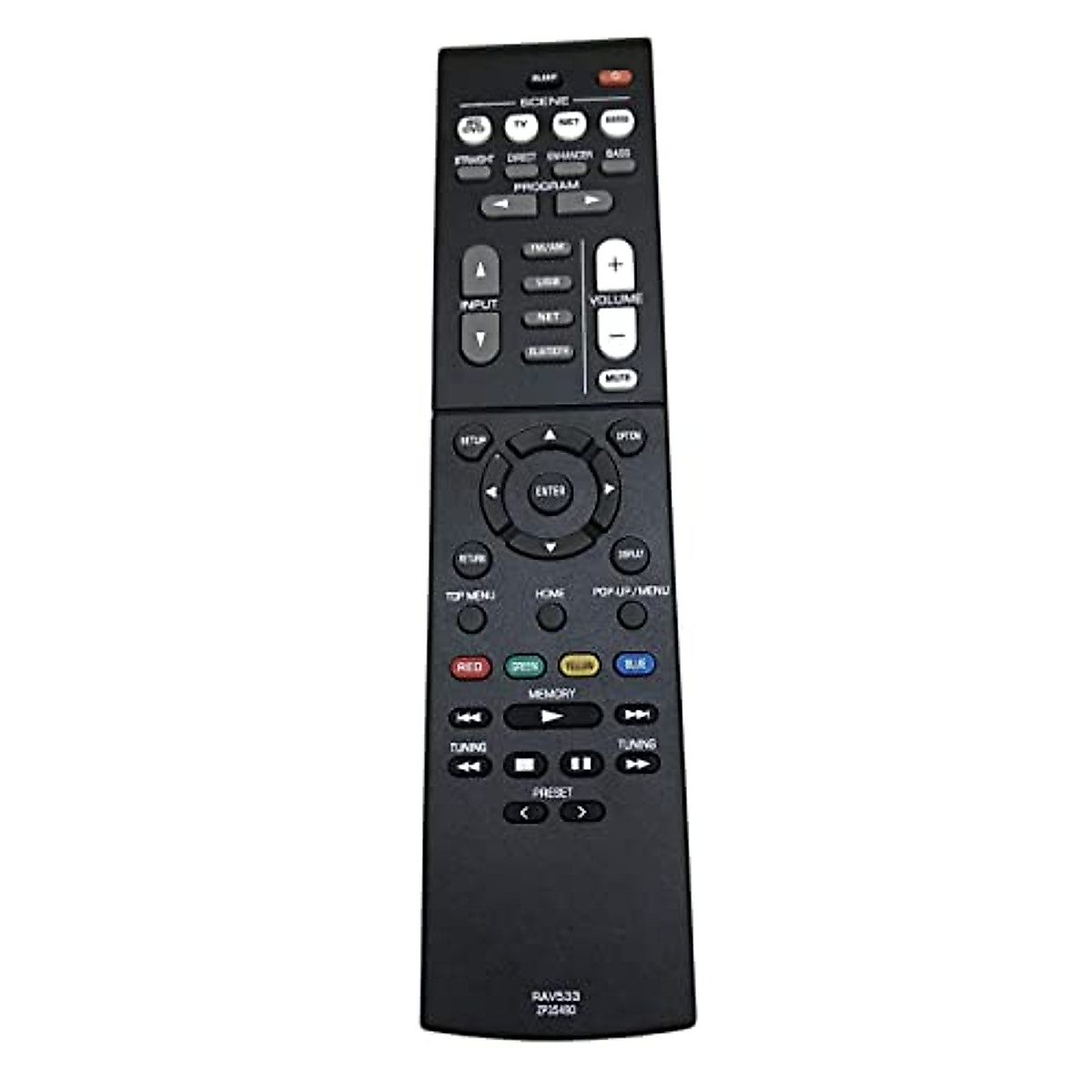 Replacement Remote Control for Yamaha RX-V379 RX-V381 RX-V383 RX-V385 HTR-3068 RX-V585 HTR-2067 RX-V479 RX-V479BL AV Receiver