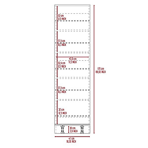 TUHOME Leto XL Shoe Rack with Mirror and 5 Inner Shelves, Black