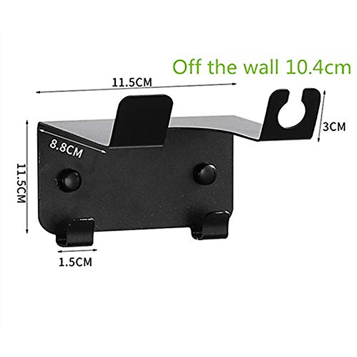 Yzger Hair Dryer Holder Hair Blow Dryer Rack Wall Mount Include Power Plug Hook Wall Punching Mounted Punching or Self-Adhesive Two Ways to Use and Fit for Most Hair Dryers (Silver)