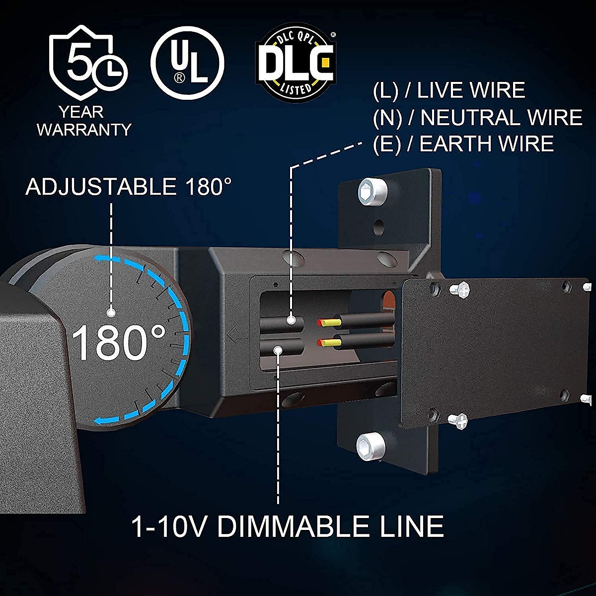 OSTEK 150W LED Parking Lot Lights with Dusk-to-Dawn Photocell, Outdoor Commercial Area Lighting Fixture 21000LM - Waterproof IP65 5000K LED Shoebox Light with Slip Fitter Mount 100-277V