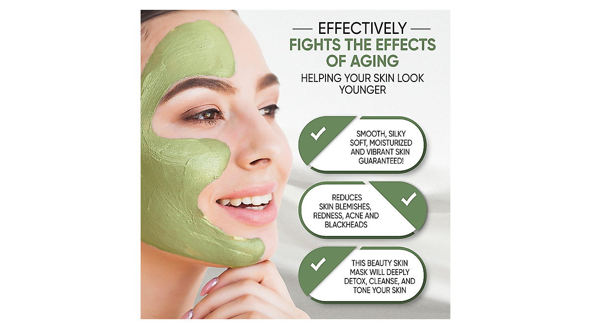 Green Tea Matcha Facial Mud Mask for Youthful Skin