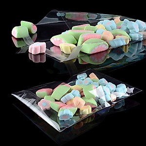 FUNNYARD Self Adhesive Bag 200 PCS 3 x 5 Inch Clear Resealable Cellophane Bags Party Favor Bags Self Sealing Treat Bags for Cookie Bakery Soap (3x5 inch)