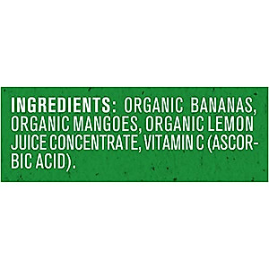 Gerber Organic Baby Food Pouches, 2nd Foods for Sitter, Incredipouch, Bananas and Mango, 3.17oz Pouches (Pack of 12)