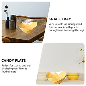 DOITOOL Banana Holder Glass Bowl Fruit Bowl Decorative Dessert Snacks Serving Stand Food Plate Tray Irregular Nuts Plate for Home Counters Centerpiece Yellow Banana Holder Dining Table Decor