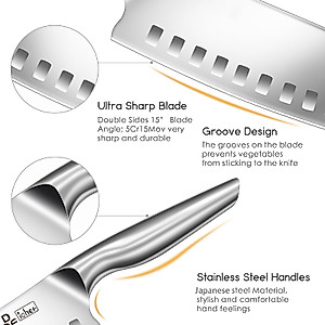 DDF iohEF Kitchen Knife Set, 4 Piece Professional Ultra Sharp Knives Set, Japanese High Carbon Stainless Steel Chef Knife Set for Home and Kitchen