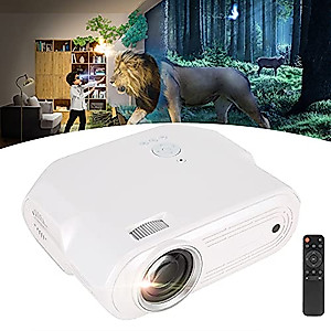 Movie Projector, Portable Video Projector 1080P, Home Movie Projector Compatible with TV BoxHDMIVGAUSBLaptopSmart Phone (US Plug)