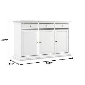 Tvilum Sonoma Sideboard with 3 Doors and 3 Drawers, White
