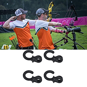 Fafeims 4Pcs Rubber Archery String Stabilizer Compound Bow String Bow String Shock Absorber (Black)