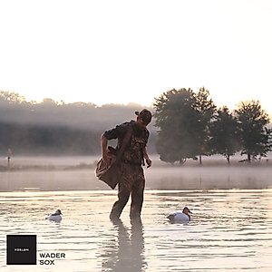 Wetsox Wader Sox, Black Frictionless Wading Socks, Get in and Out of Wader or Boot Easily, 1mm Neoprene Keep Feet Warm or Dry