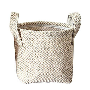 UXZDX Cloth Flowerpot Storage Basket Cotton Linen Blended Desktop Storage Box Kids Toys Sundries Organizer Laundry Basket