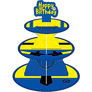 Cartoon Birthday Party Cakestand,3-Tier Cake Stand for Cartoon Theme Party Decorations Supplies