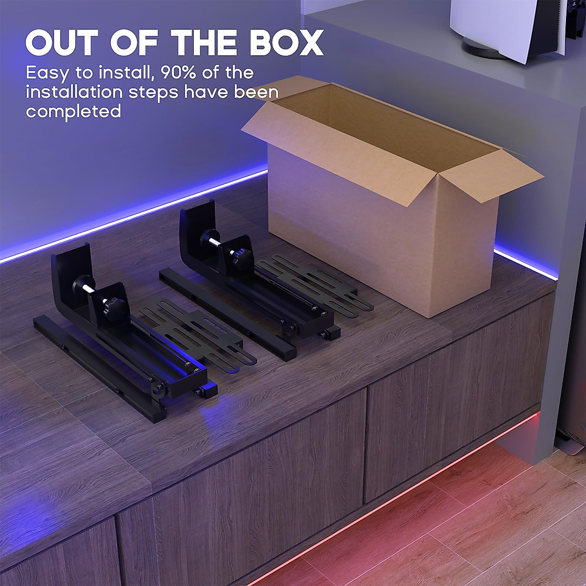 Hotas Mount Foldable Desk Mount for Flight Joystick Throttle Hotas Joystick Mount for Logitech X52/X52 Pro/X56 Thrustmaster T 16000M/HOTAS Warthog/T Flight One/4/TCA/VKB Gladiator NXT/VPC WARBRD（2PCS）