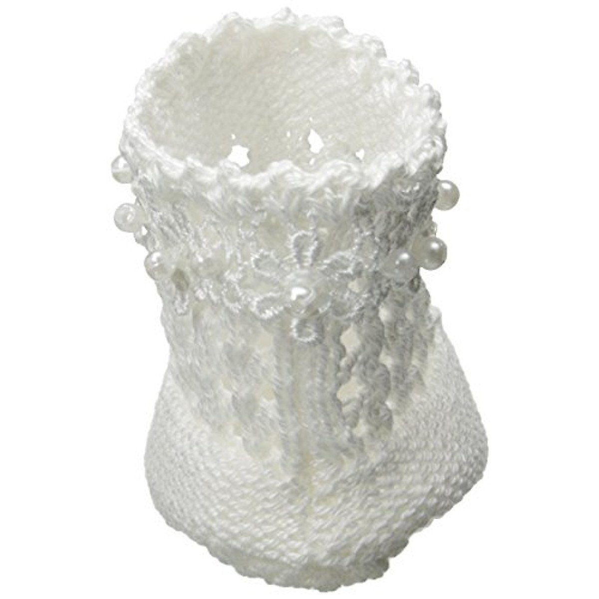 Jefferies Socks Baby Girls' Newborn Daisy Pearl Bootie, White