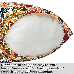 JMGBird 18"x 18" Throw Pillow Covers, Set of 2 Decorative Indoor Outdoor Square Pillowcase Soft Cushion Case, Home Decor for Furniture, Patio, Couch, Bed, Sofa, Bedroom