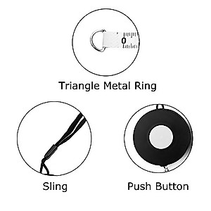 WIN TAPE 80'' / 205 CM Black Retractable Tape Measure with Black Rope