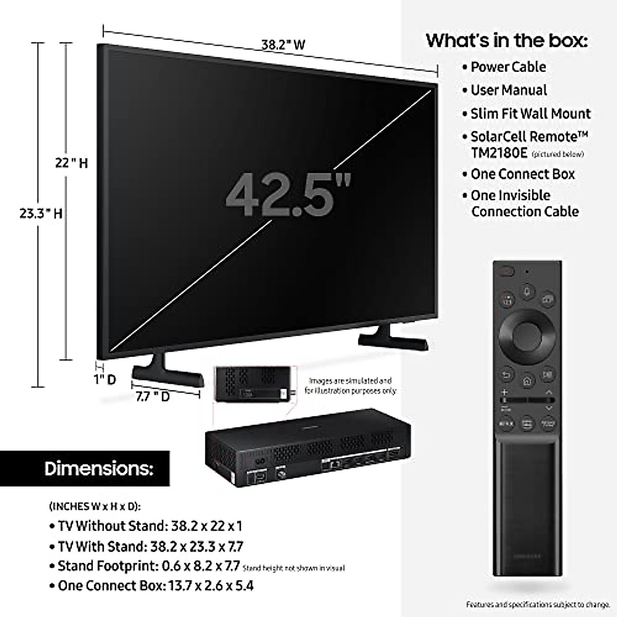 SAMSUNG 43-Inch Class Frame Series - 4K Quantum HDR Smart TV with Alexa Built-in (QN43LS03AAFXZA, 2021 Model)