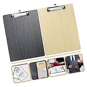 4 pcs Sketch Boards Clips Board Office Women Exam Use Daily Size Clipboard Letter for Plate Organizer A Tablet Hand Profile Wooden File Hardboard Clip Conference