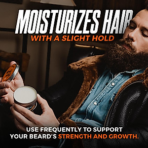 Premium Beard Balm Leave-In Conditioner by Wild Willies - Natural, Organic Ingredients Promote Fast Beard Growth, Removes Itch & Dandruff - Beard Butter Restores Moisture - 2 Oz, Cool Mint Scent