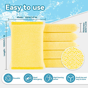 MAQIHAN Scrubbing Pad - 24PCS Scrubbing Sponges for Home and Kitchen Scouring Pads Multiple Purpose for Washing Kitchen Stove,Dish,Bowl,Pot,Sink,Bathtub,Cleaning Pad Scrubbing Pad Dish Sponge