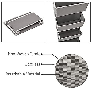 EZOWare 2PACK Over the Door Hanging Organizer with 4 Pocket, Home Storage Organizer with Hook for Pantry Baby Nursery Bathroom Closet Dorm