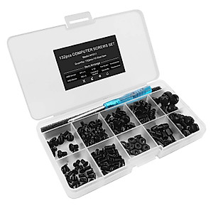 132pcs Personal Computer Screw Standoffs Set Kit for Motherboard Box HDD SSD Fan - with Screwdriver
