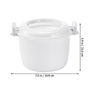 BESTOYARD Microwave Rice Cooker Mini Rice Cooker Portable Steamer Pasta Cooker Food Steamer Pot for Cooking Soup Rice Chicken S