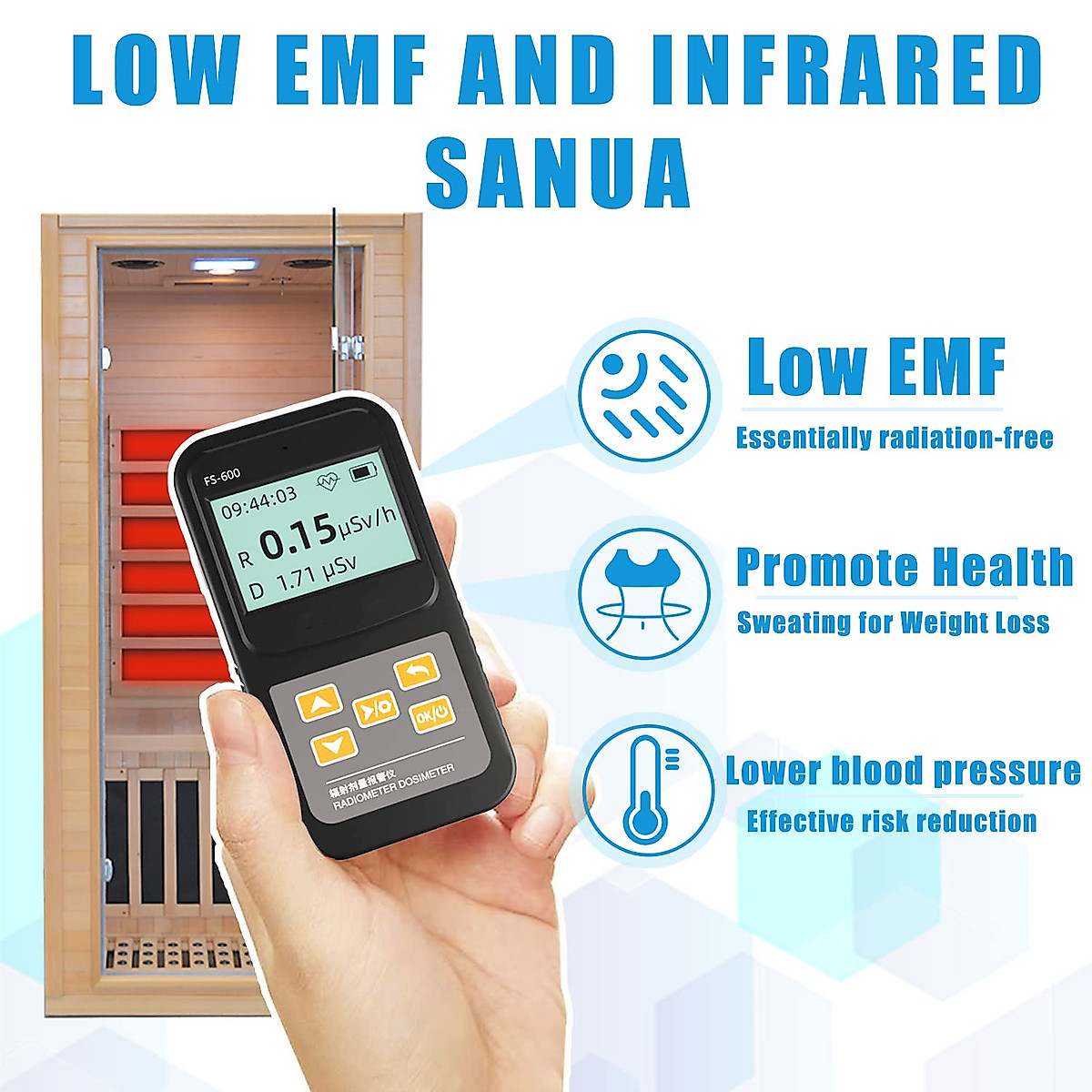 Low EMF Infrared Home Sauna，Personal Outdoor Indoor Heaters Saunas Wood Tiny Dry Barrel Snfared at Home Sauna Room Allwood for Men Women，Bluetooth ，LCD Display-Control，Canadian Hemlock