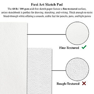 9" x 12" Sketch Book, Top Spiral Bound Sketch Pad, 2 Packs 100-Sheets Each (68lb/100gsm), Acid Free Art Sketchbook Artistic Drawing Painting Writing Paper for Kids Adults Beginners Artists