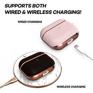 GAZE AirPods 3rd Generation Leather Cover Case Compatible with Apple AirPods 3 (Black)