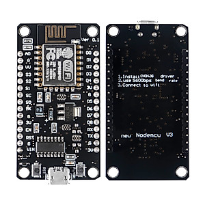 AITIAO 5Pcs ESP8266 NodeMCU LUA CH340 ESP-12E WiFi Internet Development Board 4M Flash Serial Wireless WiFi WLAN Module New Version Compatible with MicroPython