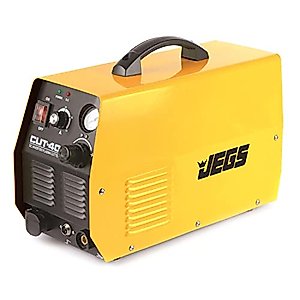 JEGS Plasma Cutter | 110V AC | 220V AC | 60% @ 30A | Cuts Steel And Iron Up To 3/8 “ Thick | Includes Power Cable, Plasma Cutting Torch, Ground Cable/Clamp, Hand Held Mask, And More