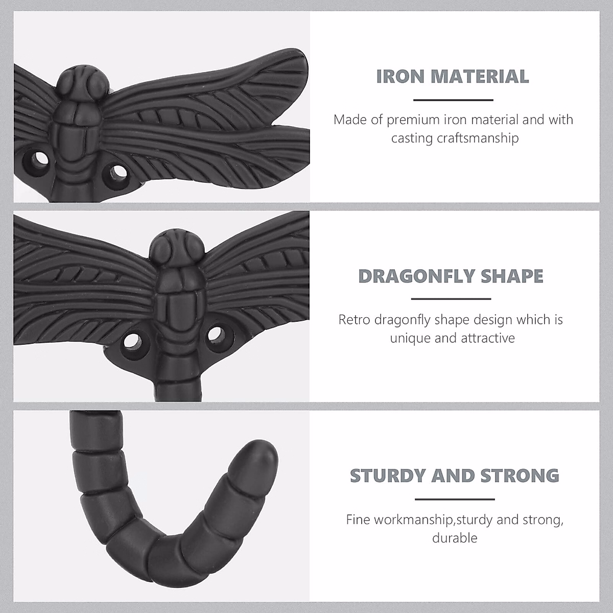 Alipis 1 Set Dragonfly Hook Decorative Wall Hook Delicate Wall Hook Coat Hat Hanger Wall Mounted Hook Dragonfly Decorative Hook Multipurpose Wall Hook Home Wall Hook Dragonfly Key Hanger