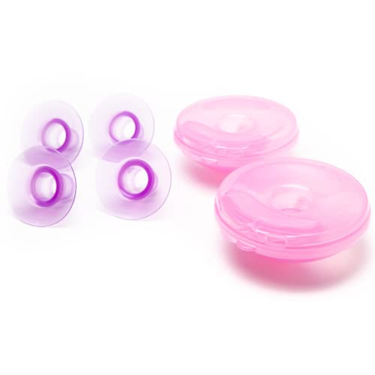Freemie SlimFit5 Breast Milk Collection Cup Set | Sizes 25mm and 28mm Flanges Included | Each Cup Holds Up to 5oz | Hands-Free and Discreet | Pump Not Included