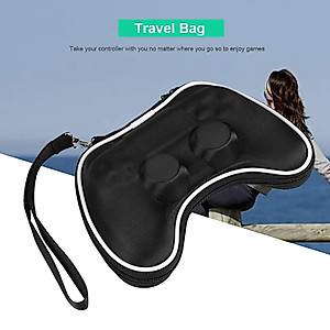 Kuuleyn PS4 Controller Travel Bag, Gaming Console Bag, PS4 Gamepad Storage Case, Shockproof Travel Bag Portable Storage Case Fit for Playstation 4 PS4 Controller Gamepad Black