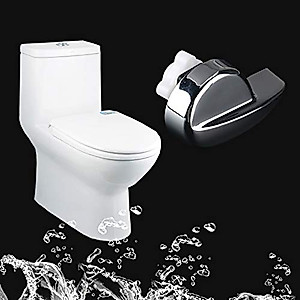 BESPORTBLE Toilet Flush Lever Toilet Lever Handle Toilet Tank Flush Lever Side Mount Toilet Lever Handle Compatible for Toilet Tank (Silver+Gold) Toilet Handles