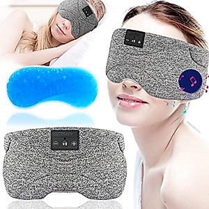 QYCHHJ Bluetooth Sleep Headphones with Ultra Thin Speakers with 24 White Noises Musics Stereo for Sleep Headphones, Sleep Mask, Headband Replacement