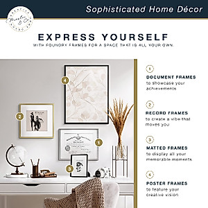 MCS Master & Co. Foundry Metal Gallery Wall Frame, Brass, 16 x 20 in matted to 11 x 14 in