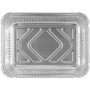 ZEONHAK 125 Pack 5 X 7 x 2 Inches Foil Pans with Lids, Disposable Aluminum Pans With Lid, Take Out Foil Pans Great for Baking, Cooking, Storing, Heating, Prepping Food