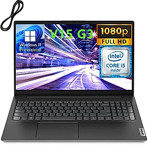 Lenovo 2023 V15 G3 15.6" FHD Business Laptop Computer, 12th Gen Intel 10 Cores i5-1235U (Beat i7-1195G7), 24GB DDR4 RAM, 2TB PCIe SSD, 802.11AC WiFi, Bluetooth 5.1, Windows 11 Pro, AZ-XUT Cable