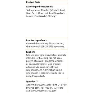 Amber NaturalZ UTR Urinary Tract Herbal Supplement for Dogs, Cats, Birds, Guinea Pigs, and Rabbits | Pet Herbal Supplement for Bladder Support | 1 Fluid Ounce Glass Bottle | Manufactured in The USA