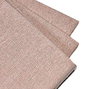 Linen Pre-Cut Qilting Fabric by The Yard Entelare(Khaki,1yd)