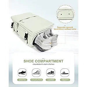 bergsalz Travel Backpack Essentials For Women Men Airline Approved Personal Item Travel Bag Carry On Bag Gym Waterproof Backpack Purse College Laptop Bag Green