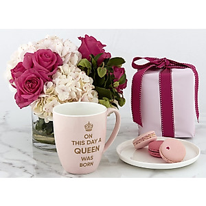 SipNBloom -- Queen Coffee Mug Queen Mug Queen Gifts for Women Happy Birthday Gifts for Women Coffee Mugs for Women Birthday Cups for Women Happy Birthday Mug Birthday Gift Mug Pink Coffee Mug 14 Oz