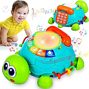 Baby Toys 6 to 12 Months Crawling Turtle Musical Infant Toys for 12 Months Old Light Up Tummy Time Toys Early Eduactional Learning Montessori Toys for 8 9 10 Month Baby Boy Girl Toddler