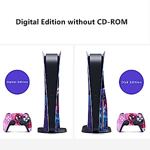 Stickers for PS5 Disk Edition Console and Controller,Durable Scratch Resistant Bubble-Free Skins and Wraps for Playstation5 Disc Version…