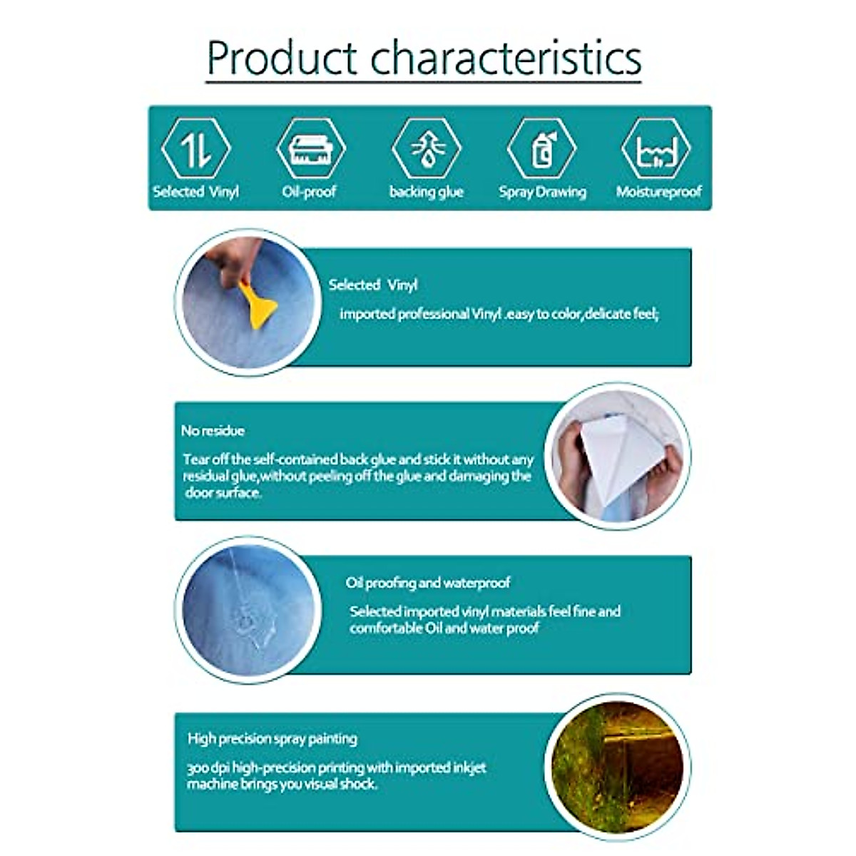 Door Mural - FLFK 3D Door Sticker Peel and Stick, Removable Self-Adhesive Scenic Door Wallpaper for Home Decor, 30.3 "W x 78.7 "L, Set of 2 Sheets