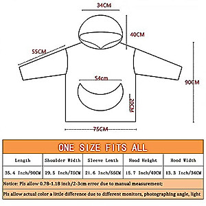 Blanket Hoodie Wearable Oversized Hooded Blanket for Adult Women Super Soft Comfortable Warm Flannel with Giant Pocket and Sleeves Cow